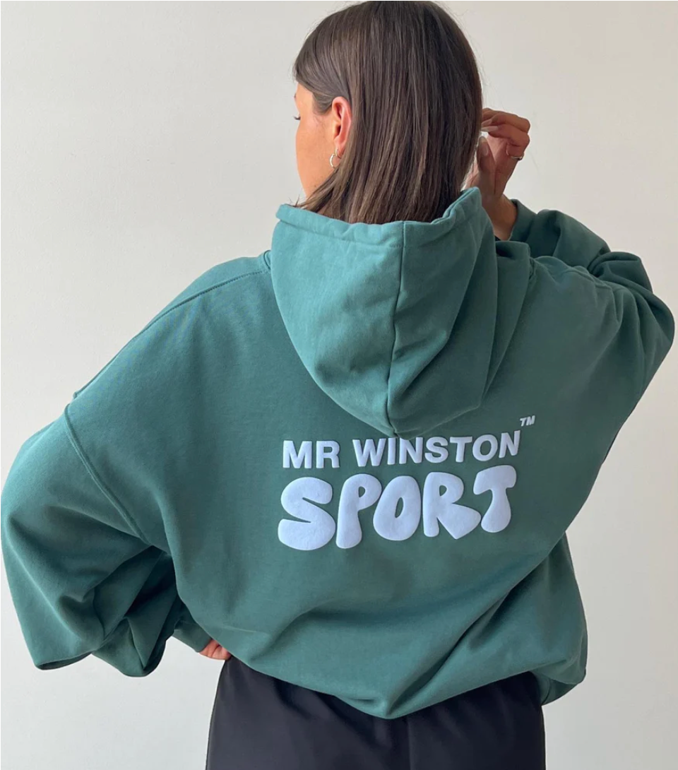 Mr Winston Co Puff Hooded Sweat 'Forest Green' – DSUPPLIED